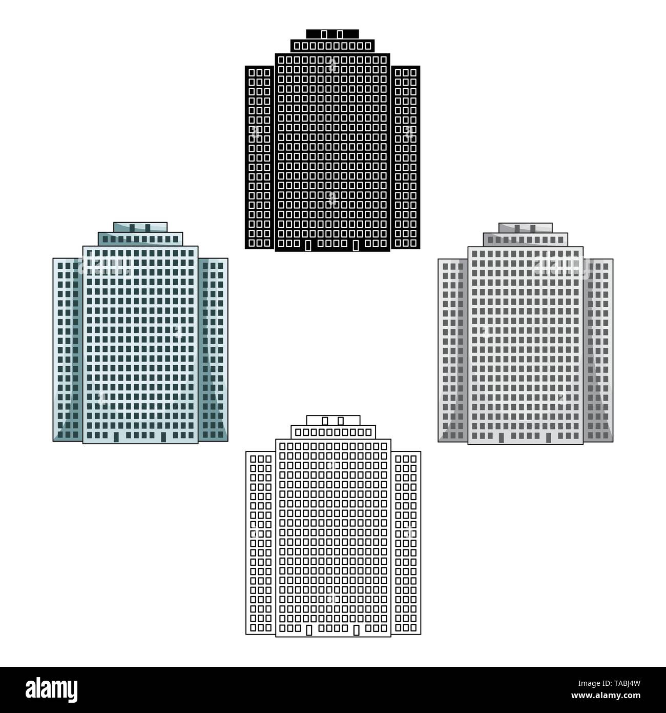 High-rise building, skyscraper,Realtor single icon in cartoon,black ...