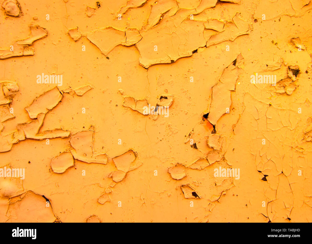 Old age, vintage, metal corrosion, layers of old peeling paint on an ...