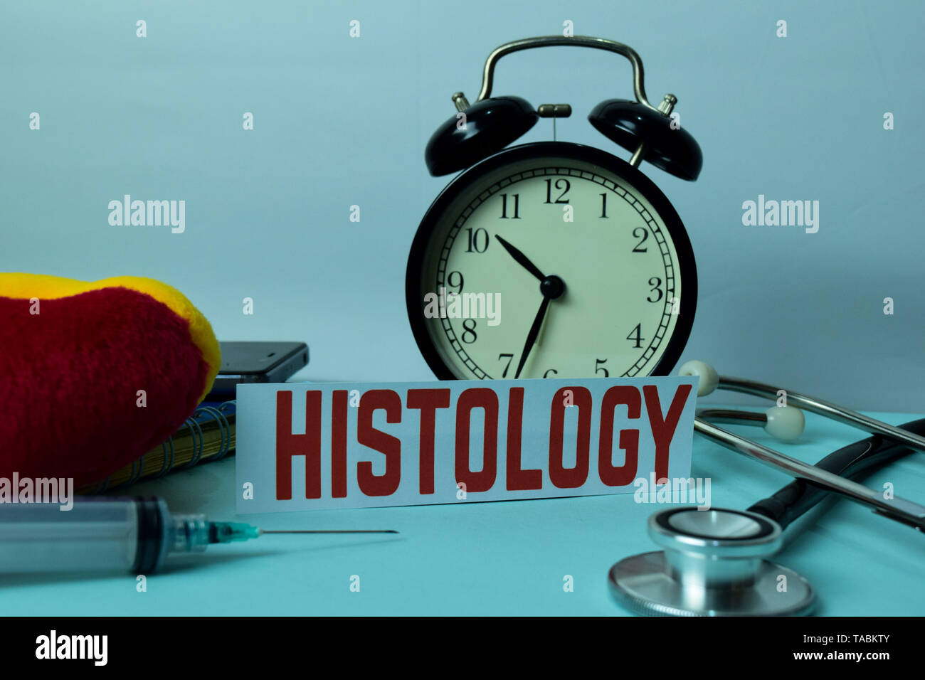 Histology Planning on Background of Working Table with Office Supplies ...