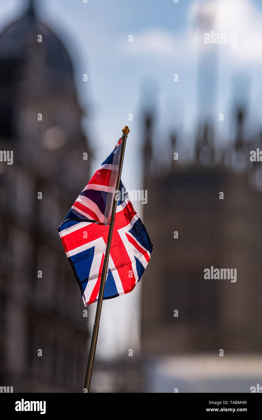 Union Flag in front of Houses of Parliament Stock Photo - Alamy