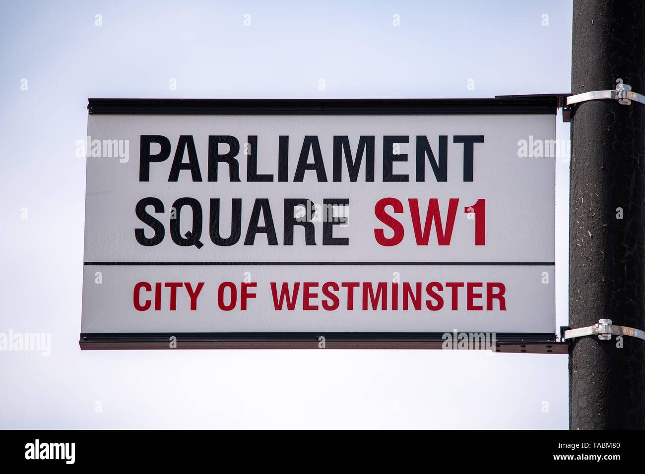 Parliament Square street sign Stock Photo - Alamy