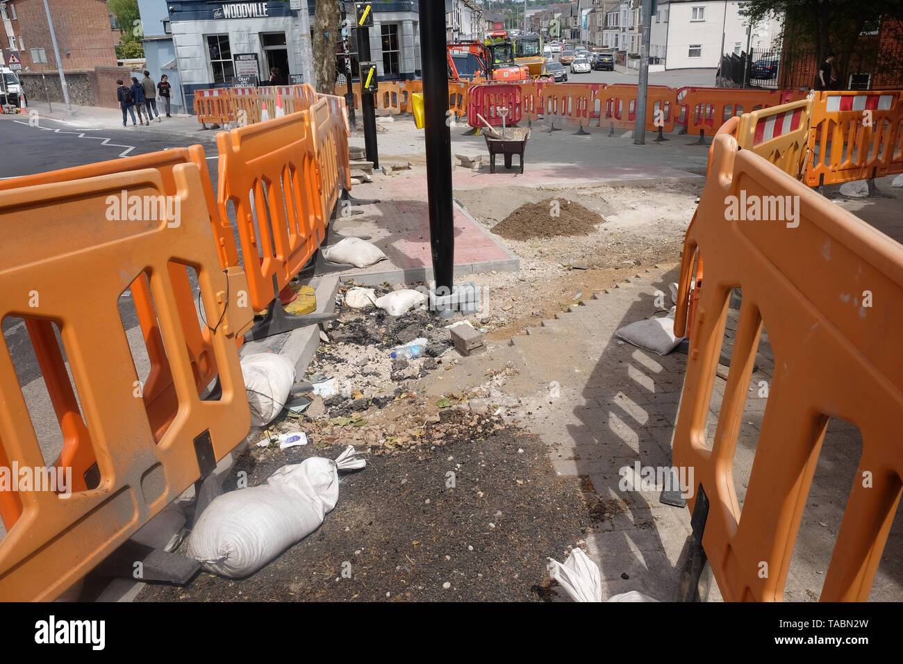 Footway works hi-res stock photography and images - Alamy