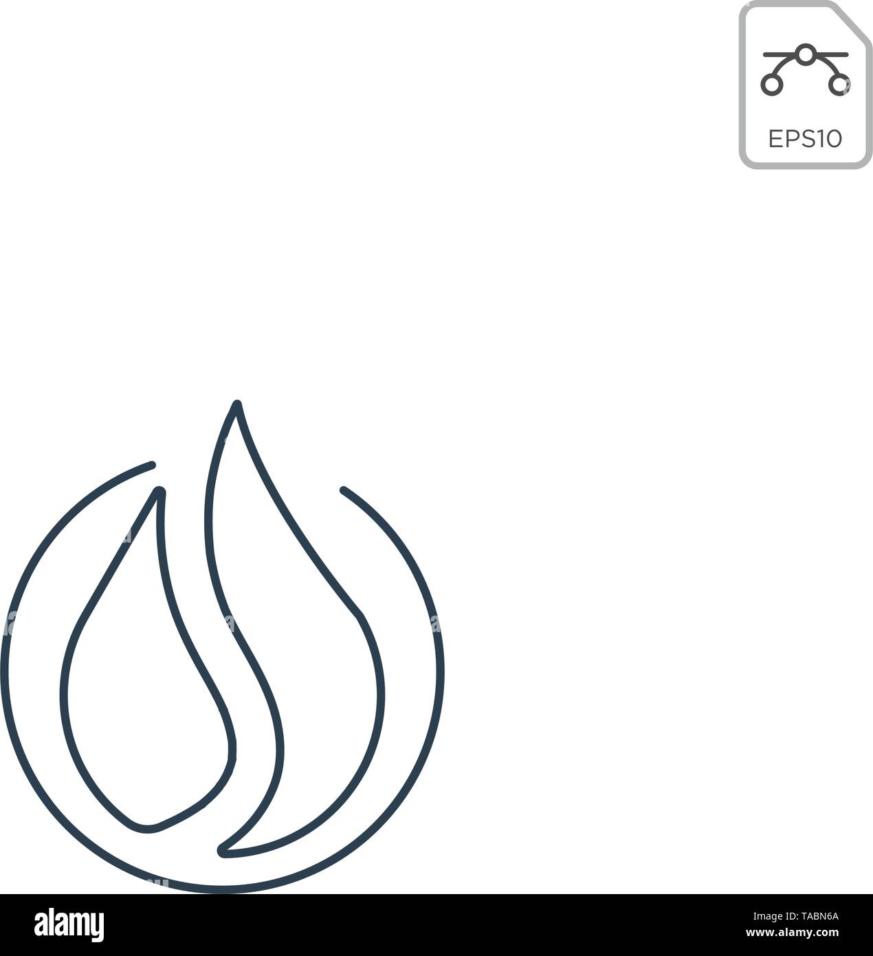 fire flame logo design or minimal icon vector element isolated Stock ...