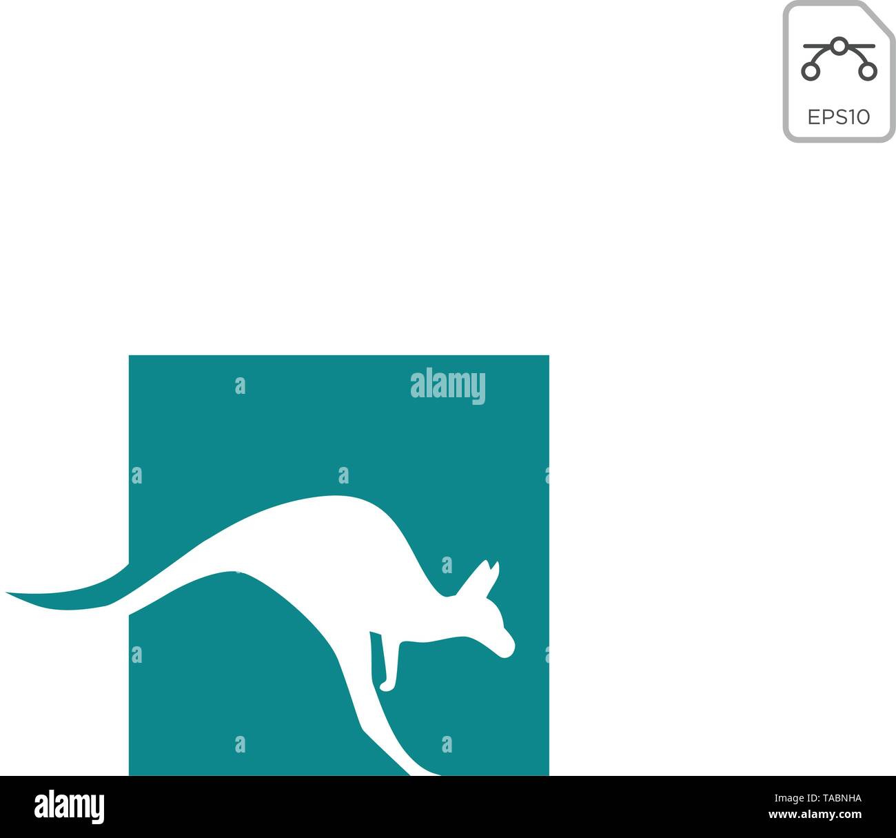 kangaroo logo design vector icon element isolated - vector Stock Vector ...