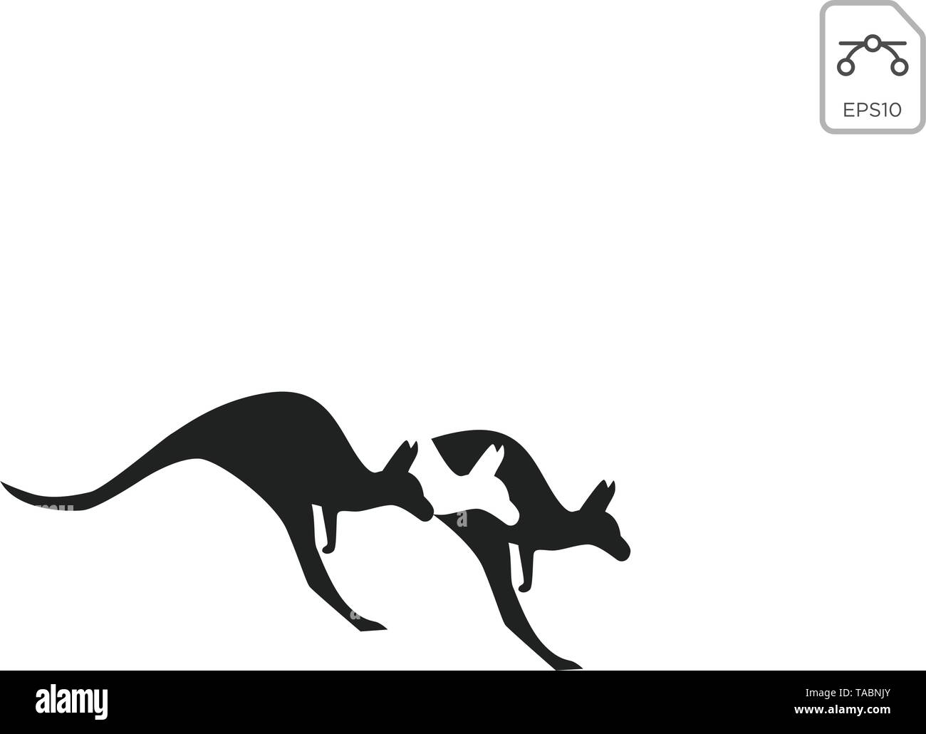 kangaroo logo design vector icon element isolated - vector Stock Vector ...