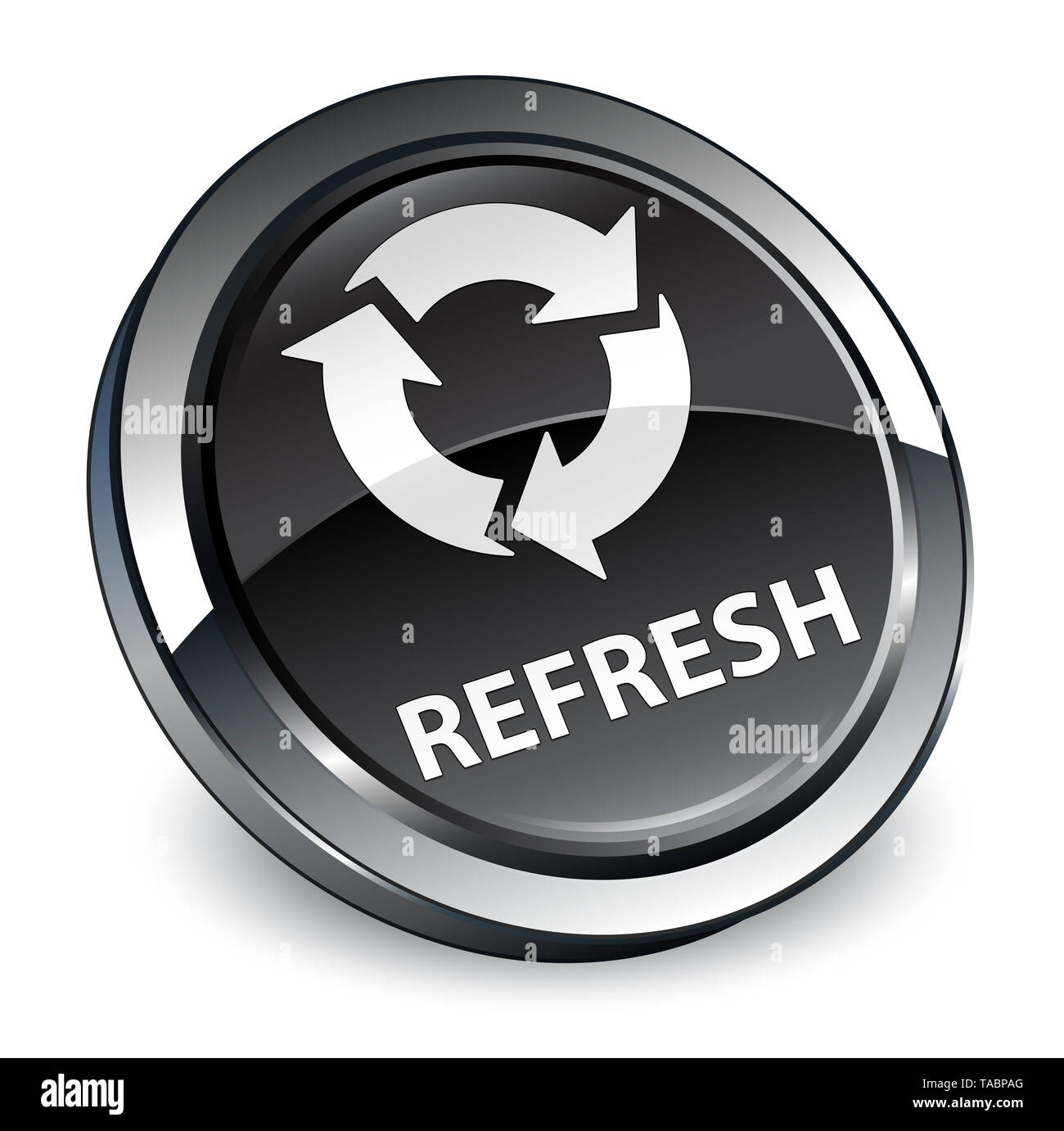 Refresh isolated on 3d black round button abstract illustration Stock ... Refresh isolated on 3d black round button abstract illustration Stock ...