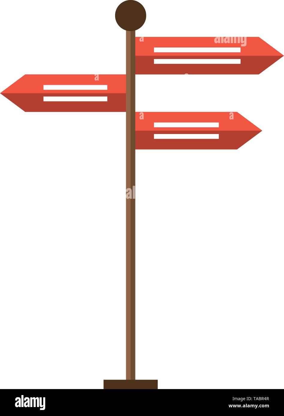Street signpost isolated cartoon symbol vector illustration Stock ...
