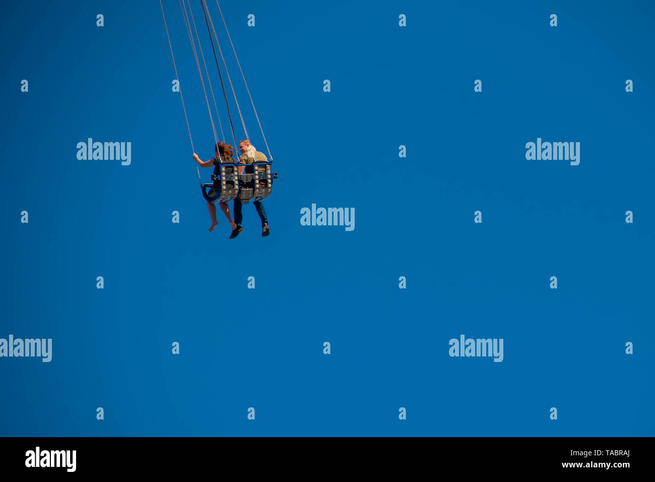 Orlando, Florida. May 16, 2019. People enjoying Orlando Star Flyer. It ...