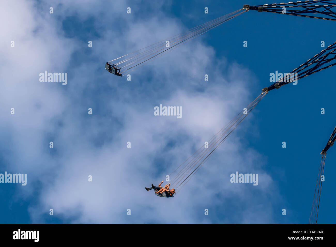 Orlando, Florida. May 16, 2019. People enjoying Orlando Star Flyer. It ...