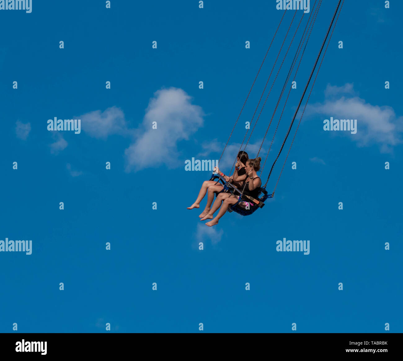 Orlando, Florida. May 16, 2019. People enjoying Orlando Star Flyer. It ...