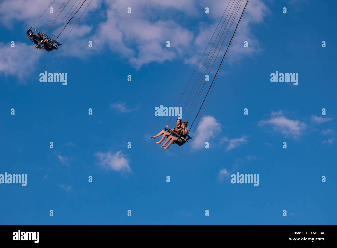 Orlando, Florida. May 16, 2019. People enjoying Orlando Star Flyer. It ...
