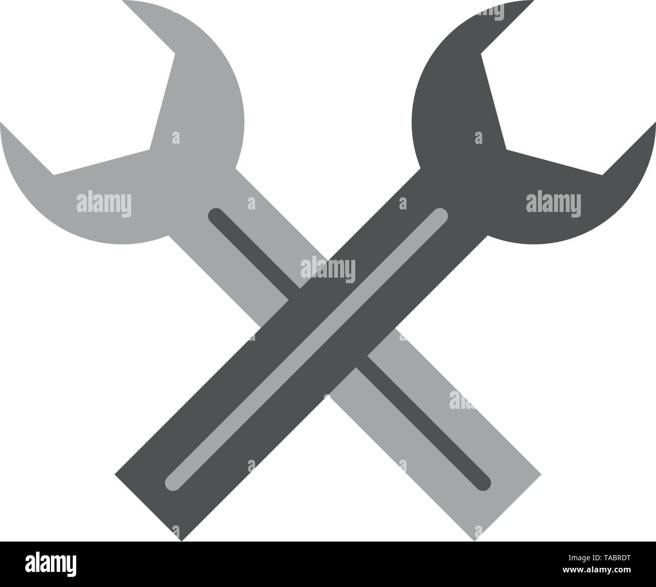 Construction tools wrench crossed vector illustration Stock Vector ...