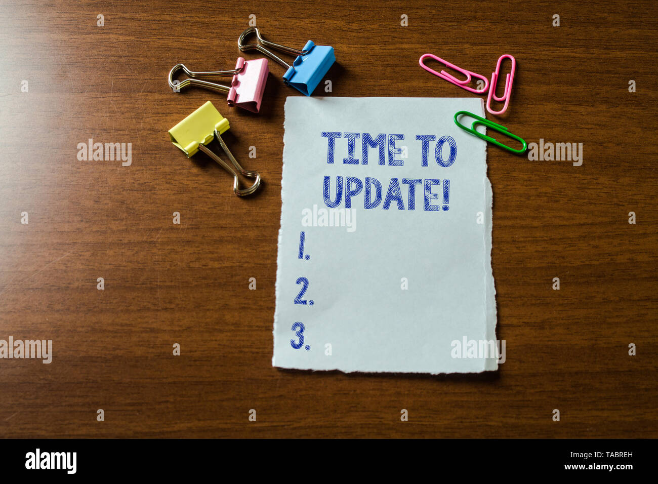 Handwriting text writing Time To Update. Conceptual photo this is right ...