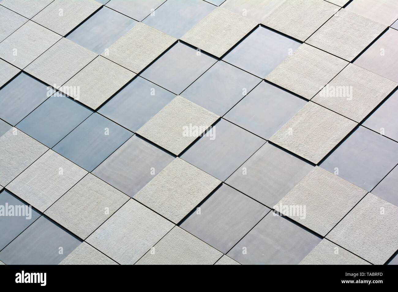 Facade cladding made of concrete slabs in Magdeburg Stock Photo - Alamy