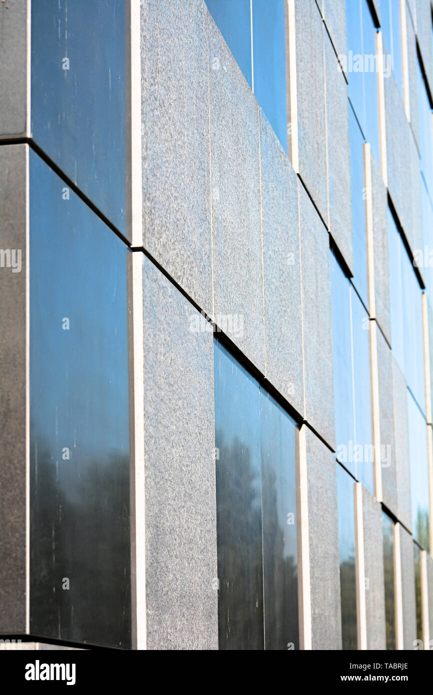Facade cladding made of concrete slabs in Magdeburg Stock Photo - Alamy