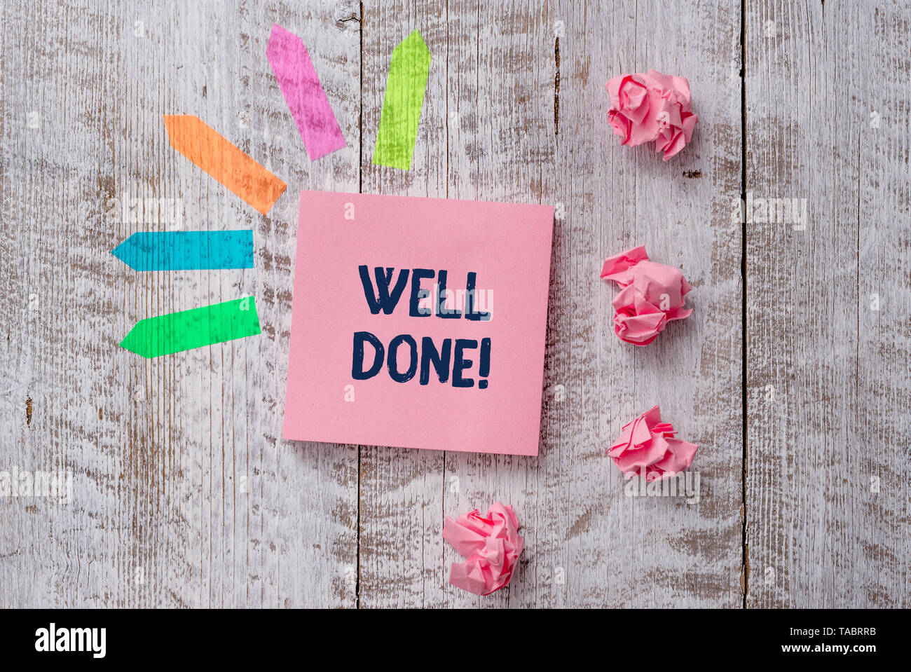 Handwriting text writing Well Done. Conceptual photo used praising ...