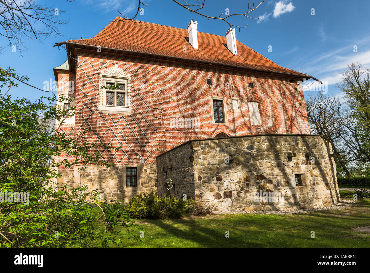 DEBNO, POLAND - APRIL 25, 2019: Late Gothic castle in Debno, near ...