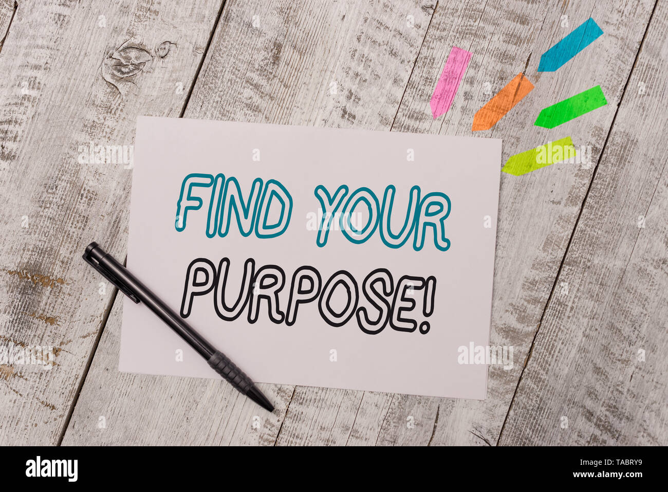 Handwriting text Find Your Purpose. Conceptual photo reason for ...