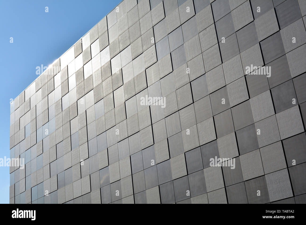 Facade cladding made of concrete slabs in Magdeburg Stock Photo - Alamy