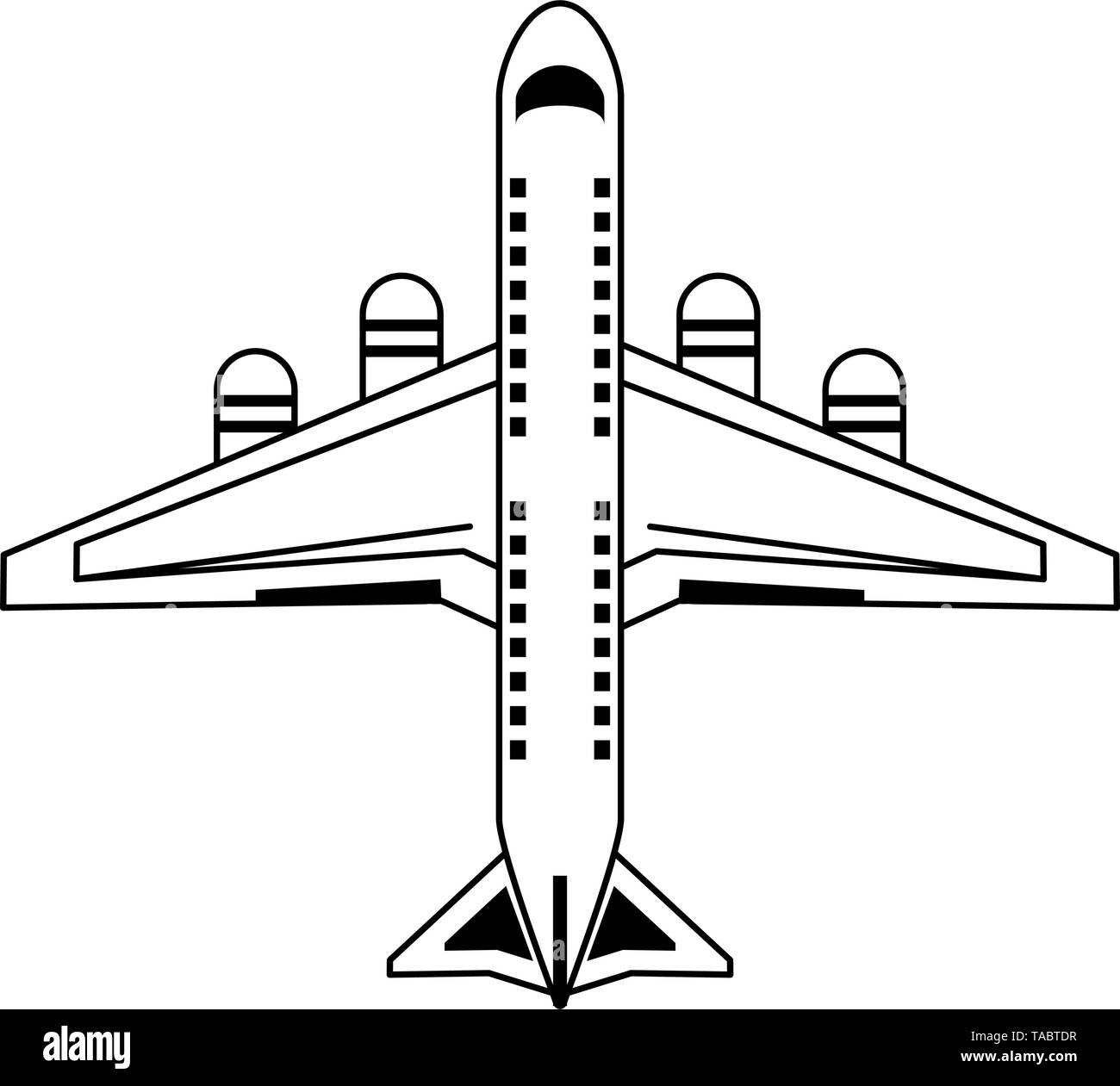 Airplane Drawing Top View