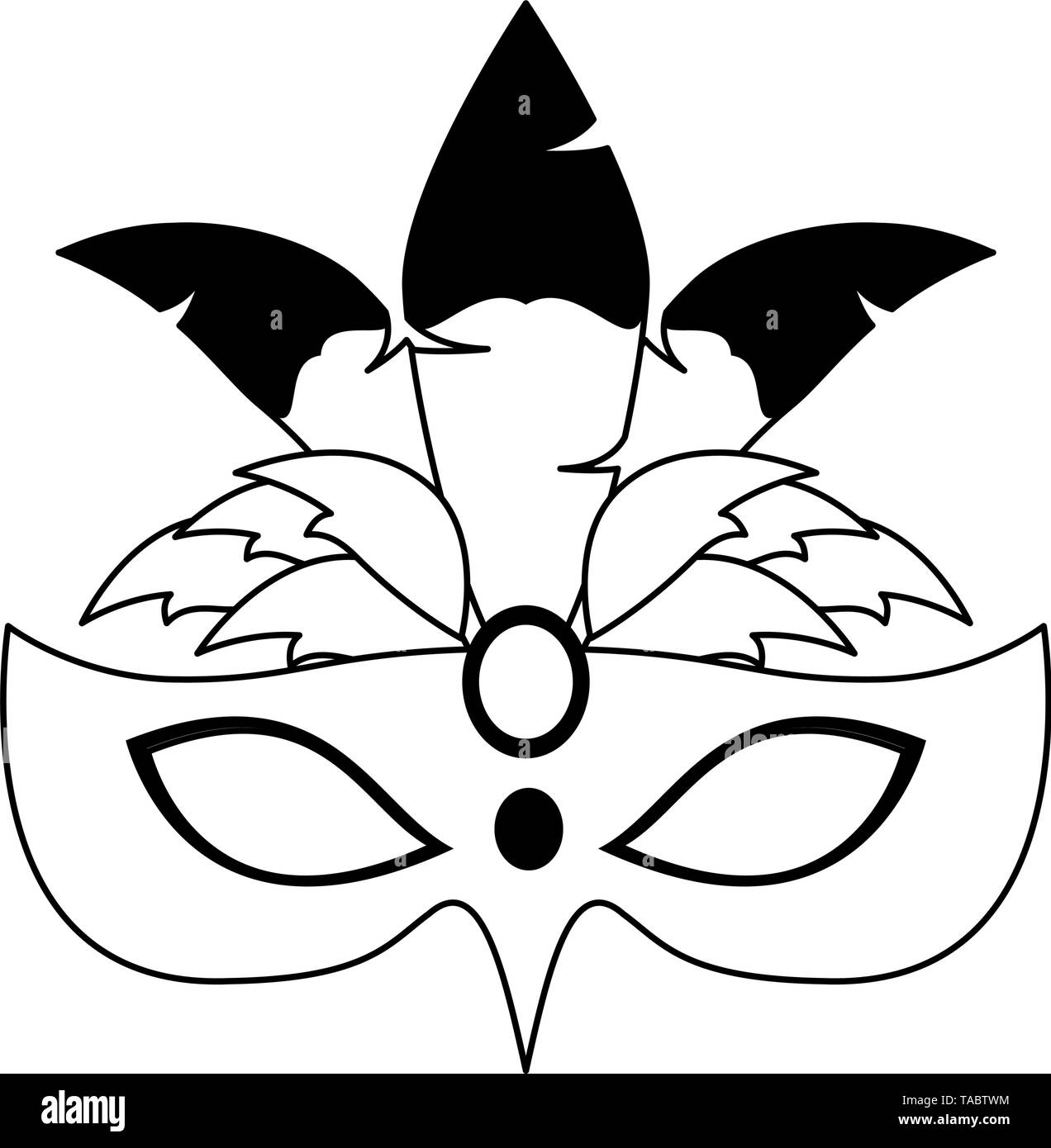 Party mask with feathers cartoons Stock Vector Image & Art - Alamy