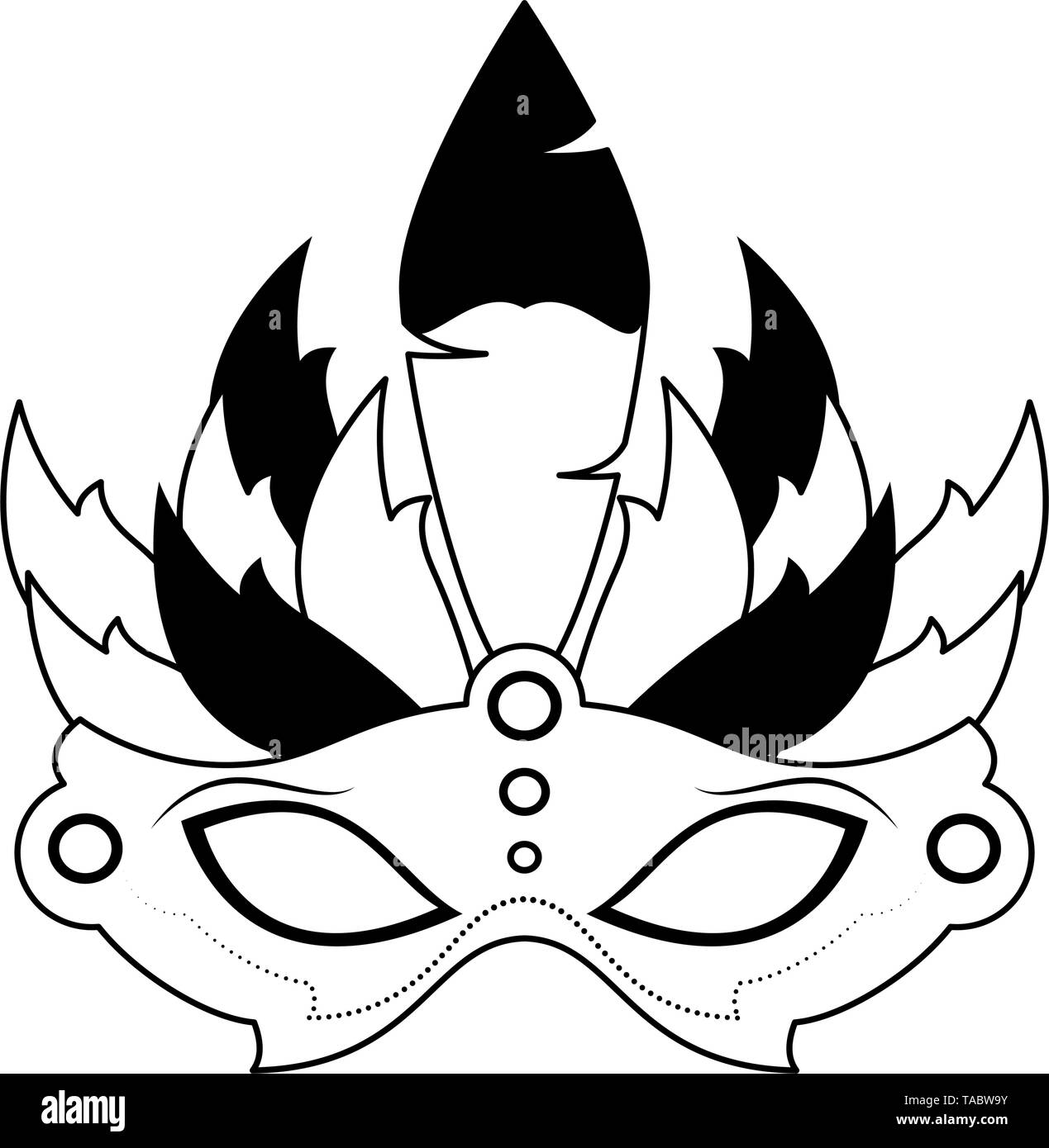 Party mask with feathers cartoons Stock Vector Image & Art - Alamy