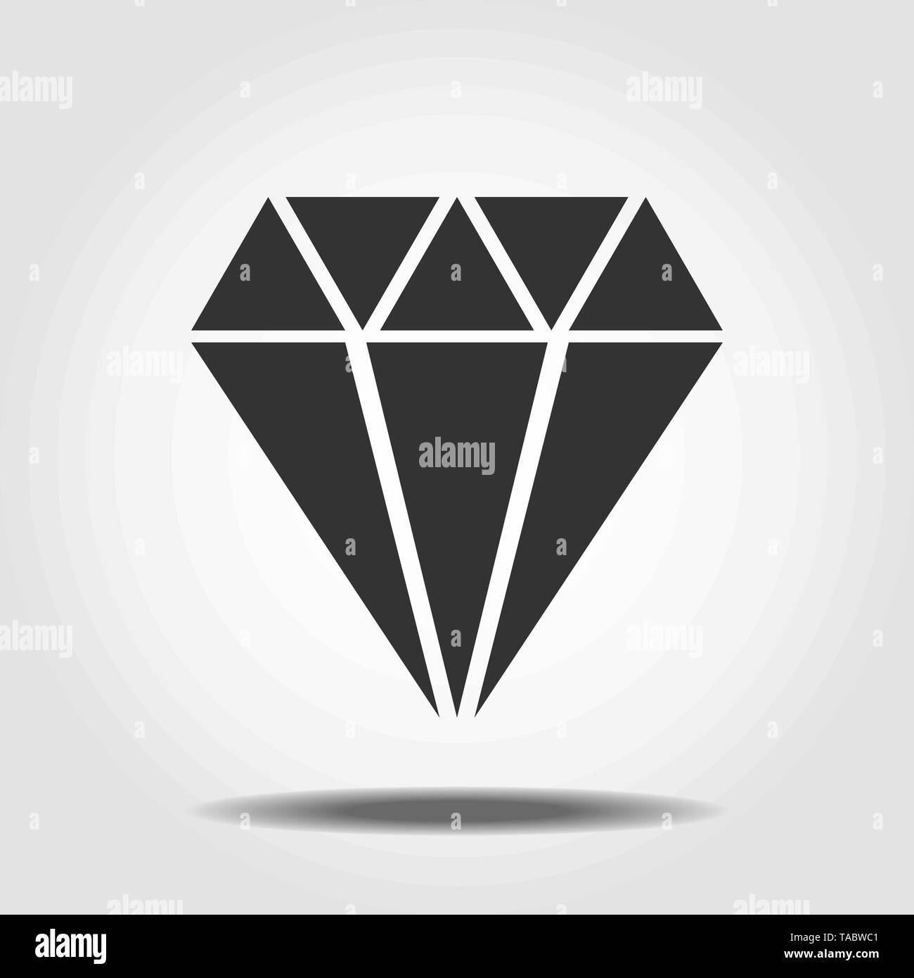 Diamond Icon Vector. Simple flat symbol. Perfect Black pictogram ...