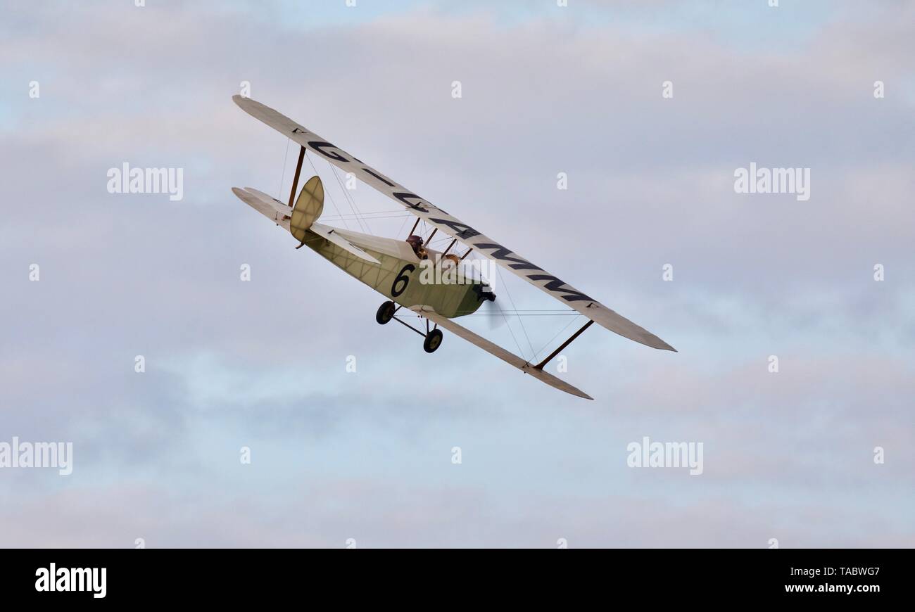 1924 Hawker Cygnet “G-CAMM” (replica) at the Shuttleworth evening ...