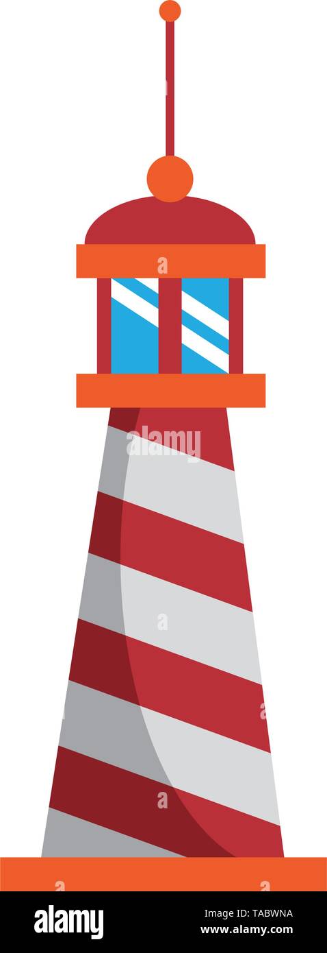 Lighthouse nautical building symbol isolated vector illustration Stock ...