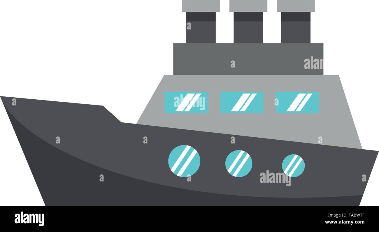 Cruiser ship boat symbol isolated vector illustration Stock Vector ...