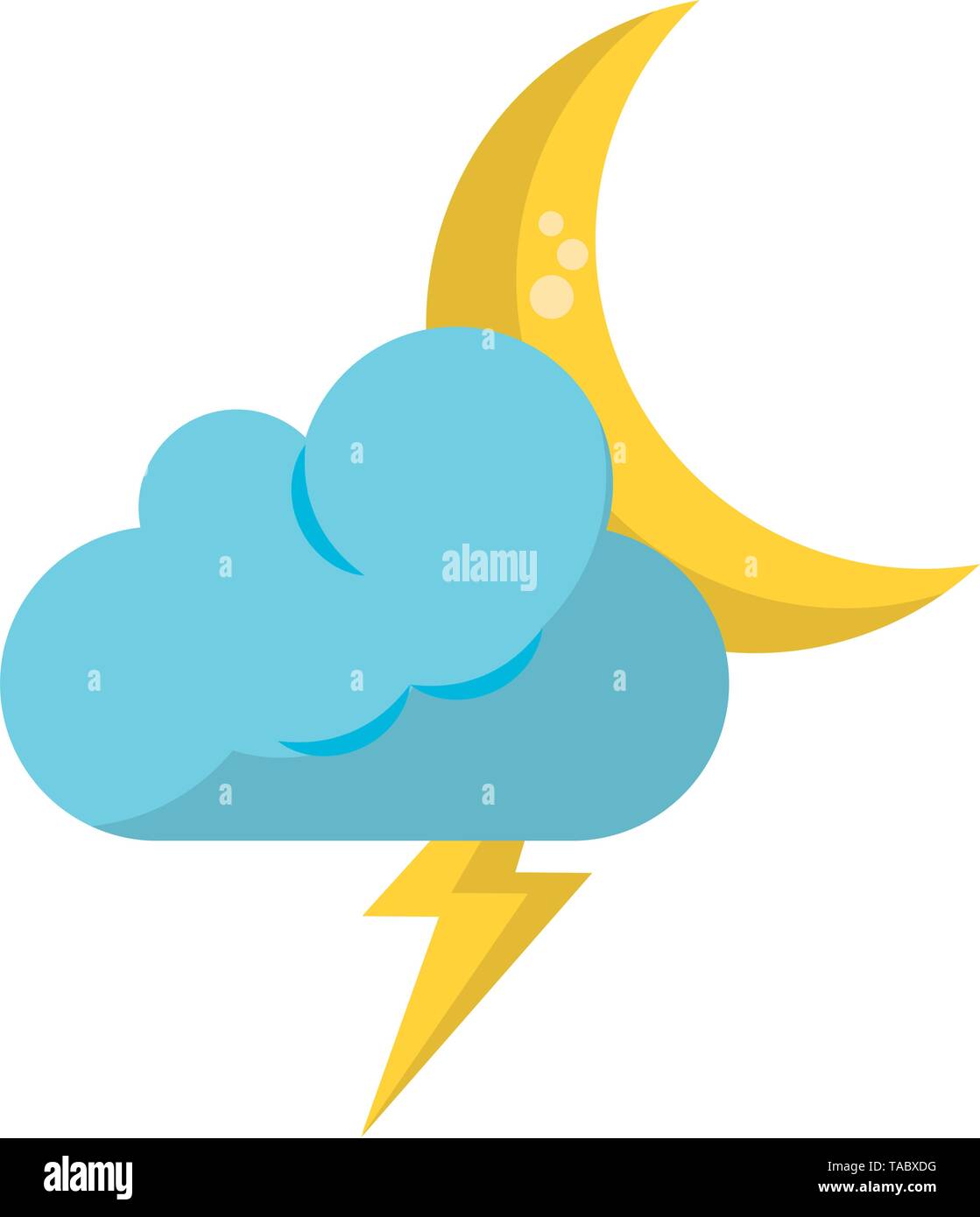 Cloud with moon and ray Stock Vector Image & Art - Alamy