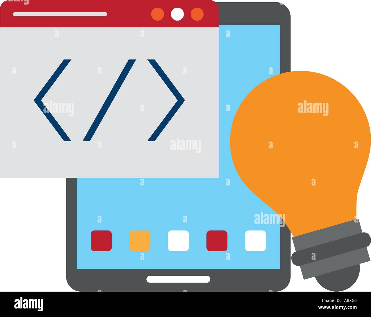 Tablet operative system under construction Stock Vector Image & Art - Alamy