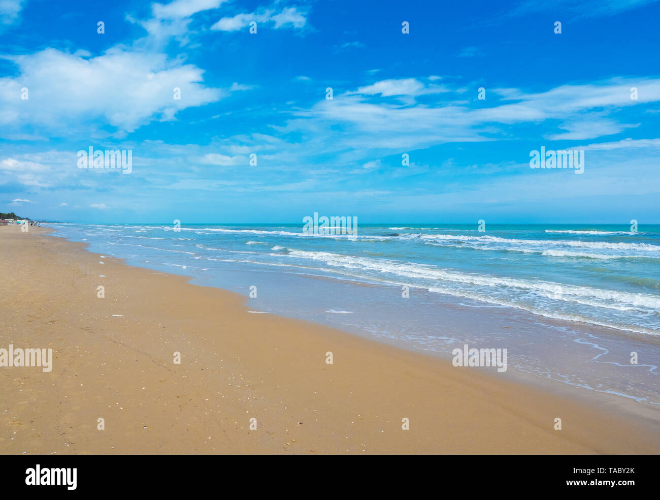 Pineto (Italy) - The touristic sandy beach of Abruzzo with the ...