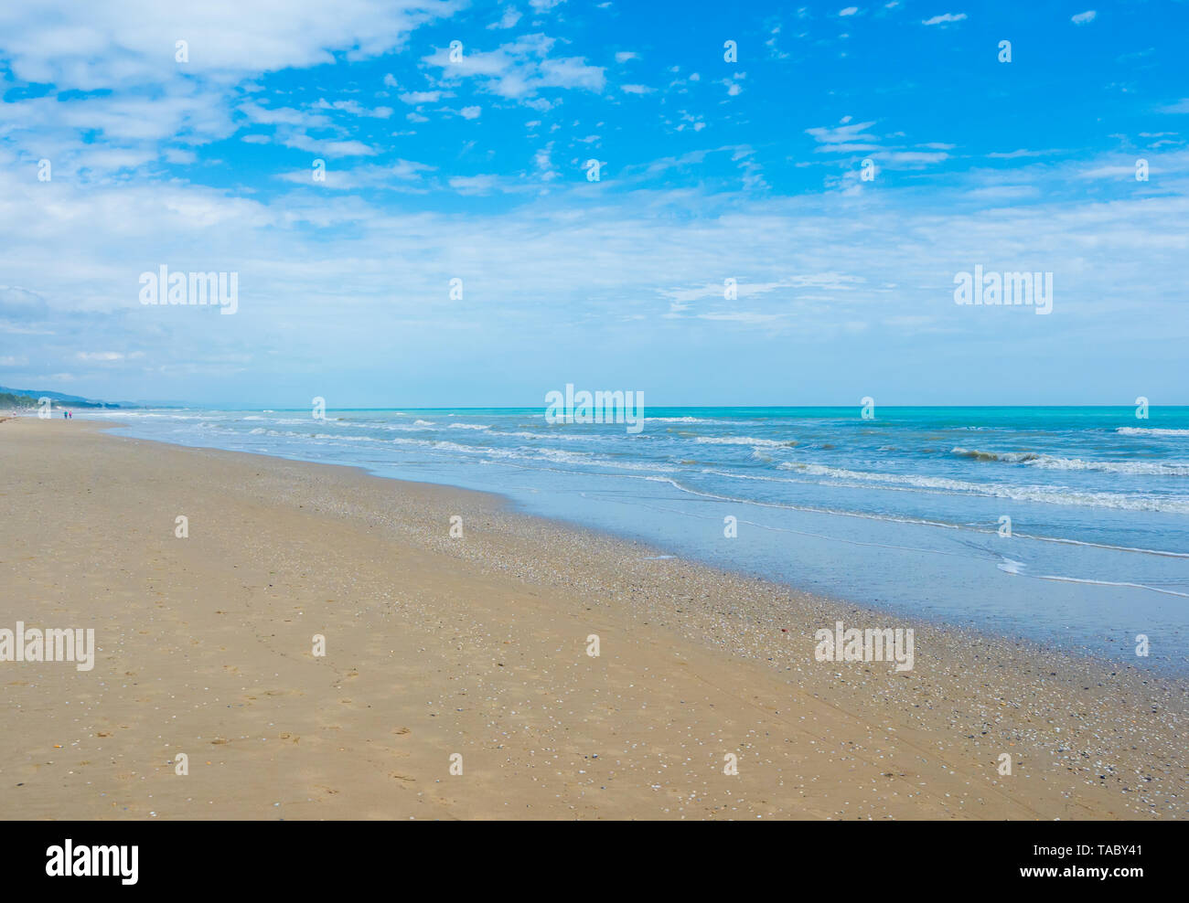Pineto (Italy) - The touristic sandy beach of Abruzzo with the ...