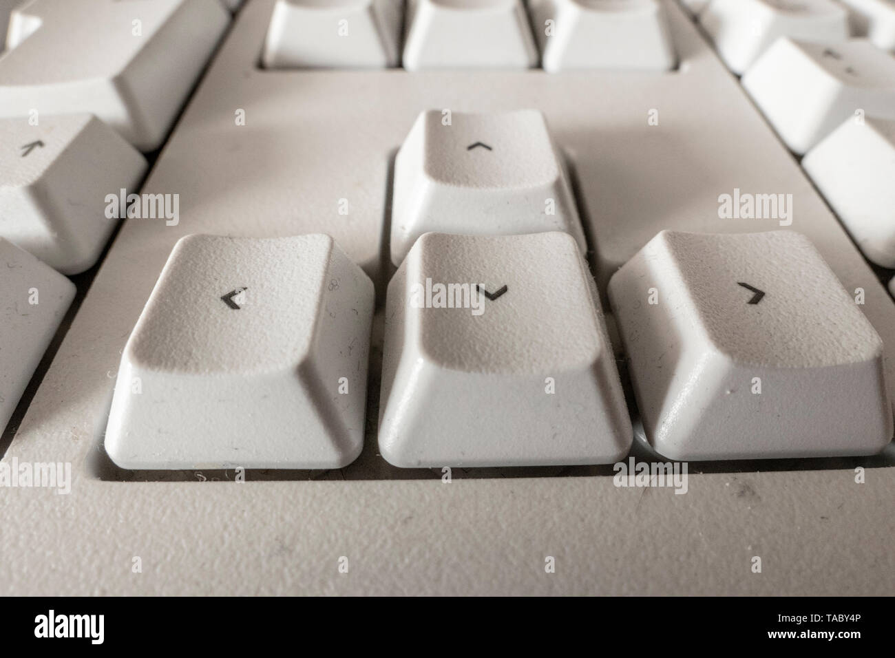 very dirty keyboard with the focus on the letters Stock Photo - Alamy