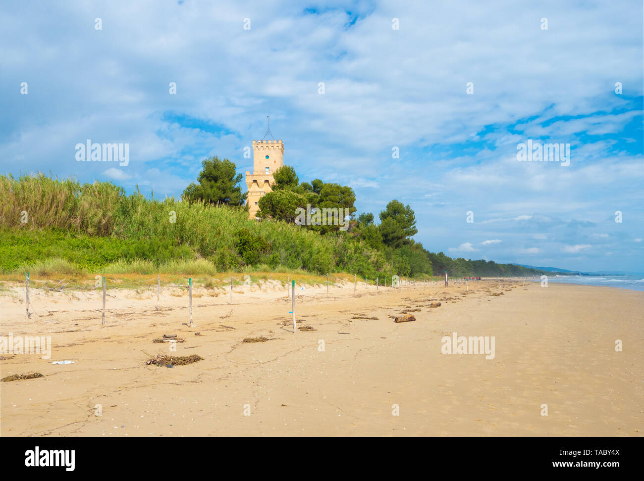 Pineto (Italy) - The touristic sandy beach of Abruzzo with the ...