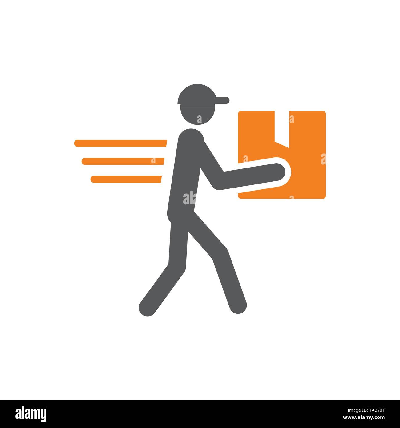 Delivery related icon on background for graphic and web design. Simple ...