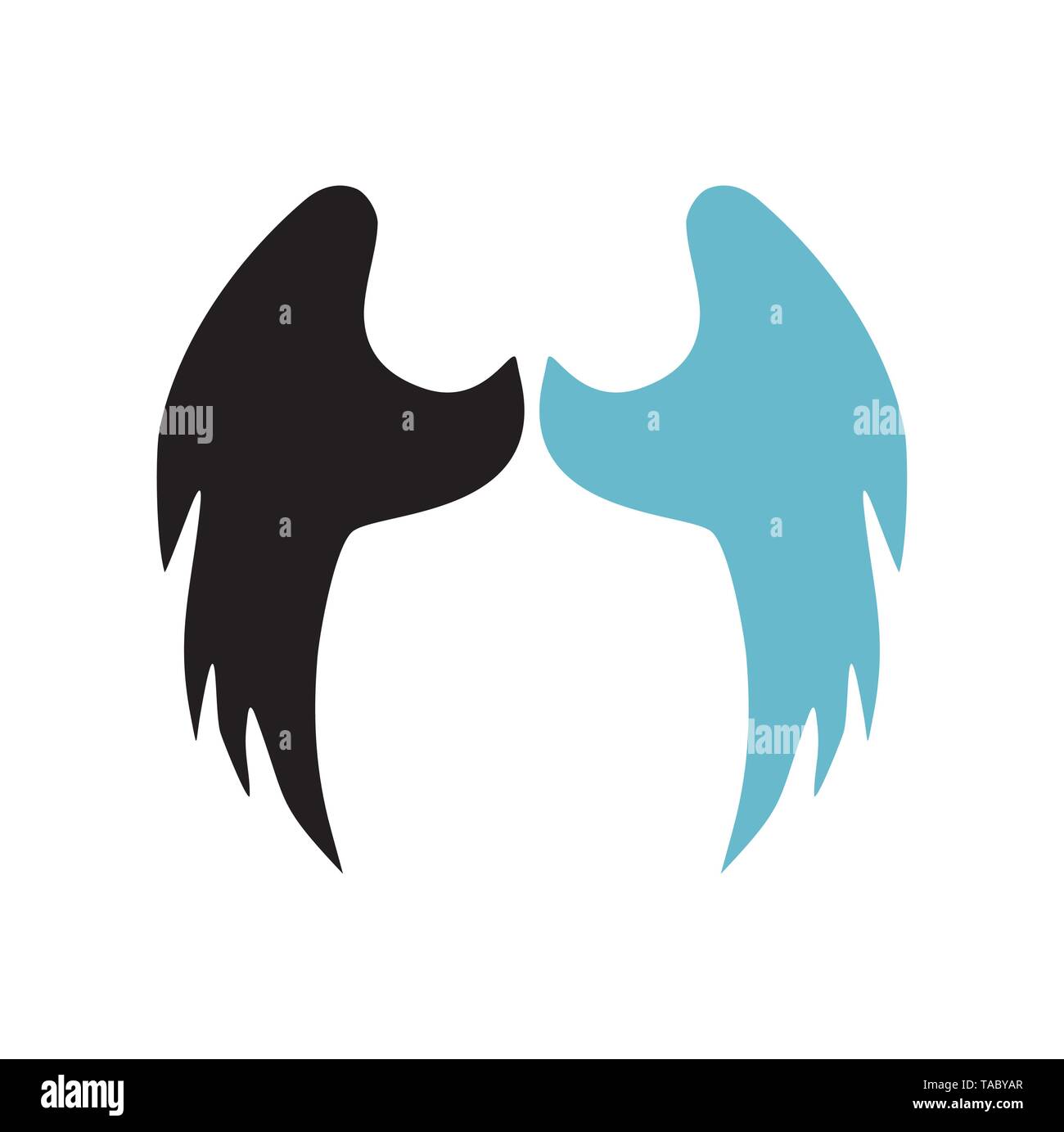 Wing icon on white background for graphic and web design. Simple vector ...