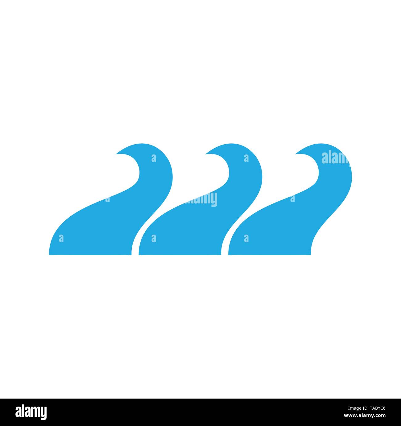 Waves icon on background for graphic and web design. Simple vector sign ...
