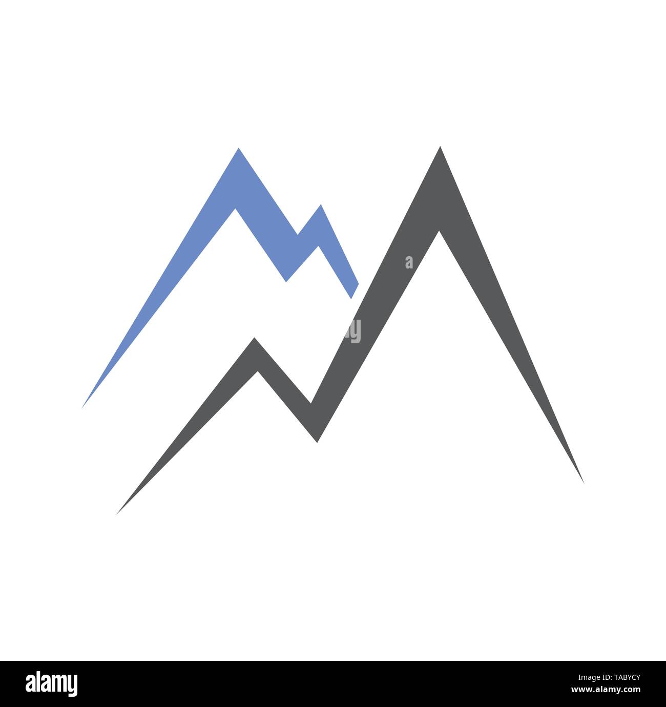 Mountain icon on background for graphic and web design. Simple vector ...