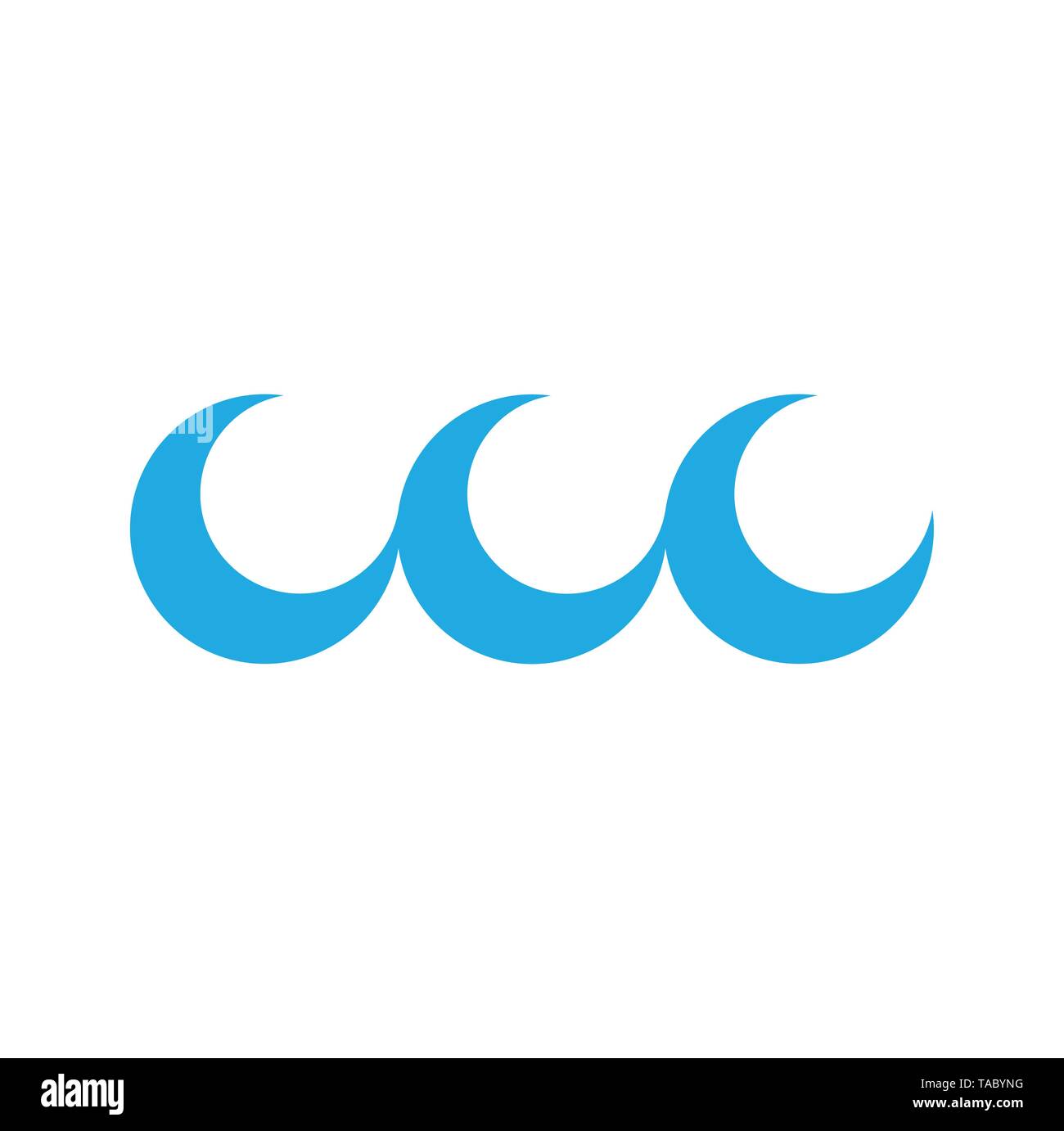 Waves icon on background for graphic and web design. Simple vector sign ...