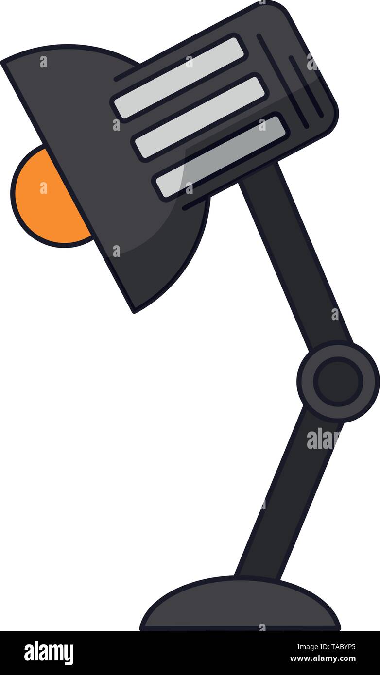 Desk light lamp isolated cartoon Stock Vector Image & Art - Alamy