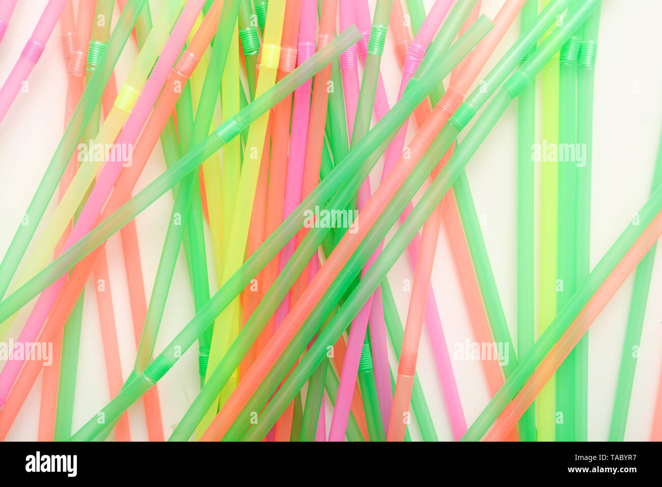 Plastic drinking straws, Single use plastic straw Stock Photo - Alamy