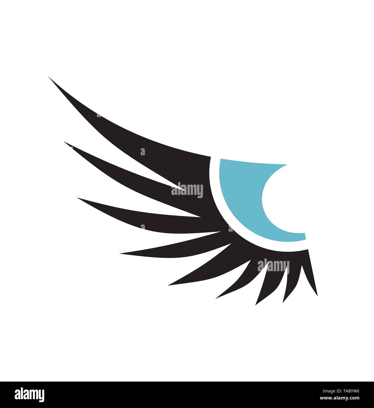Wing icon on white background for graphic and web design. Simple vector ...