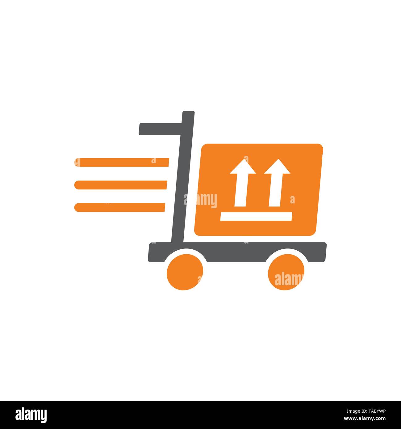 Delivery related icon on background for graphic and web design. Simple ...