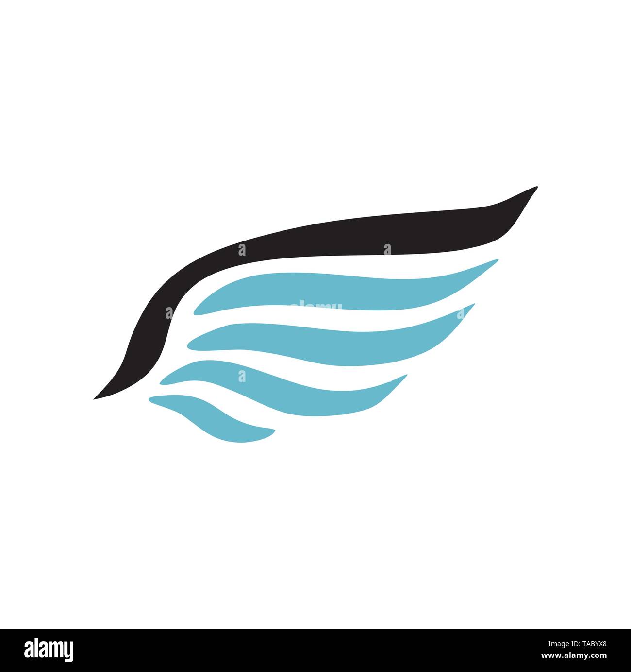 Wing icon on white background for graphic and web design. Simple vector ...