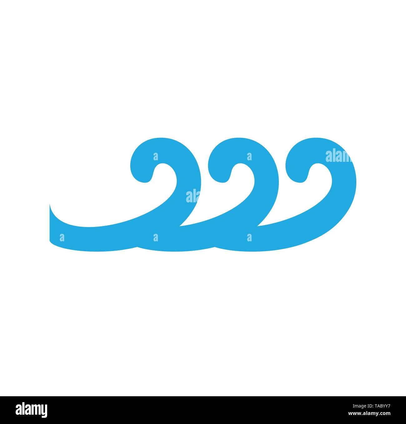 Waves icon on background for graphic and web design. Simple vector sign ...