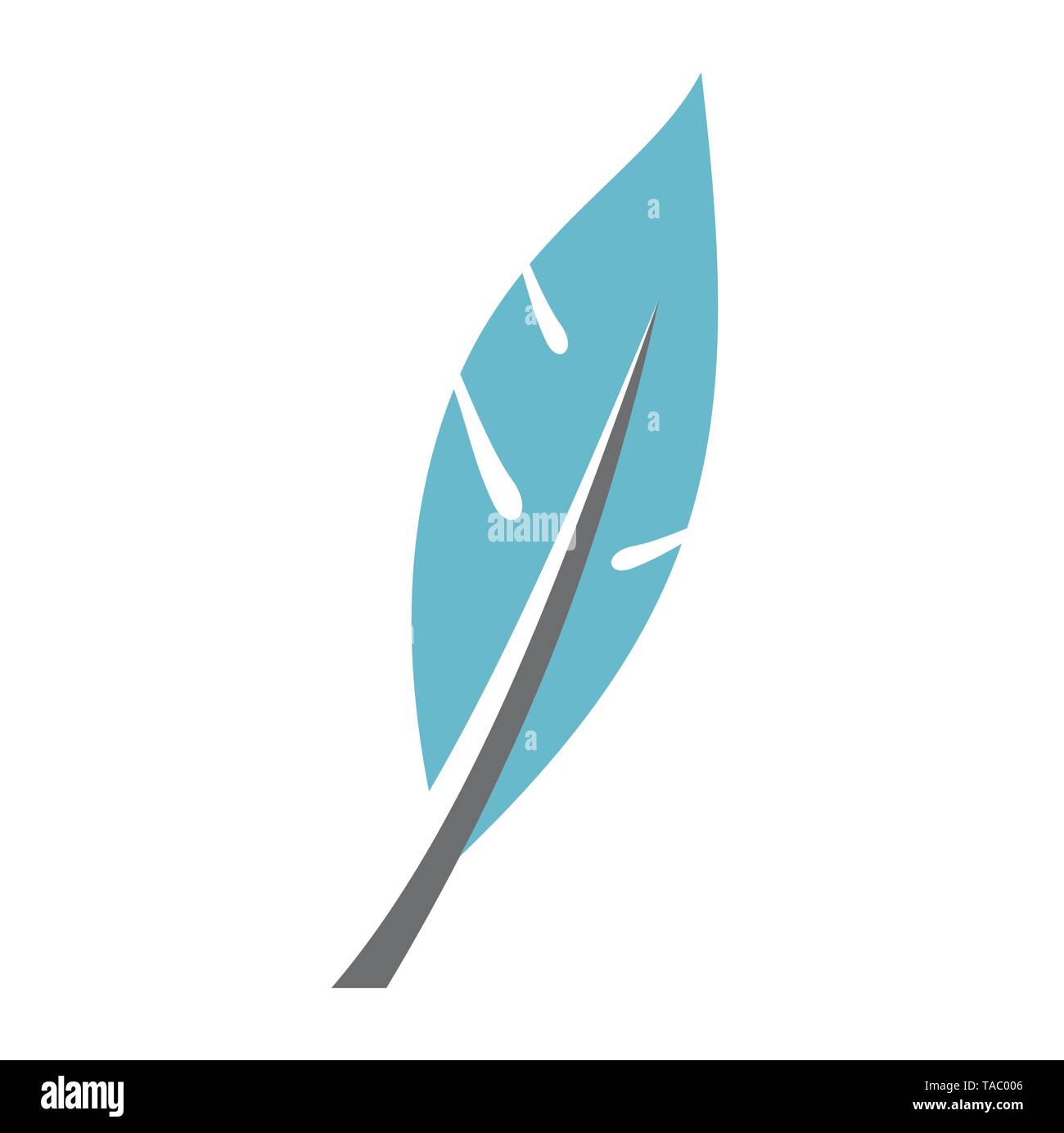 Feather icon on background for graphic and web design. Simple vector ...