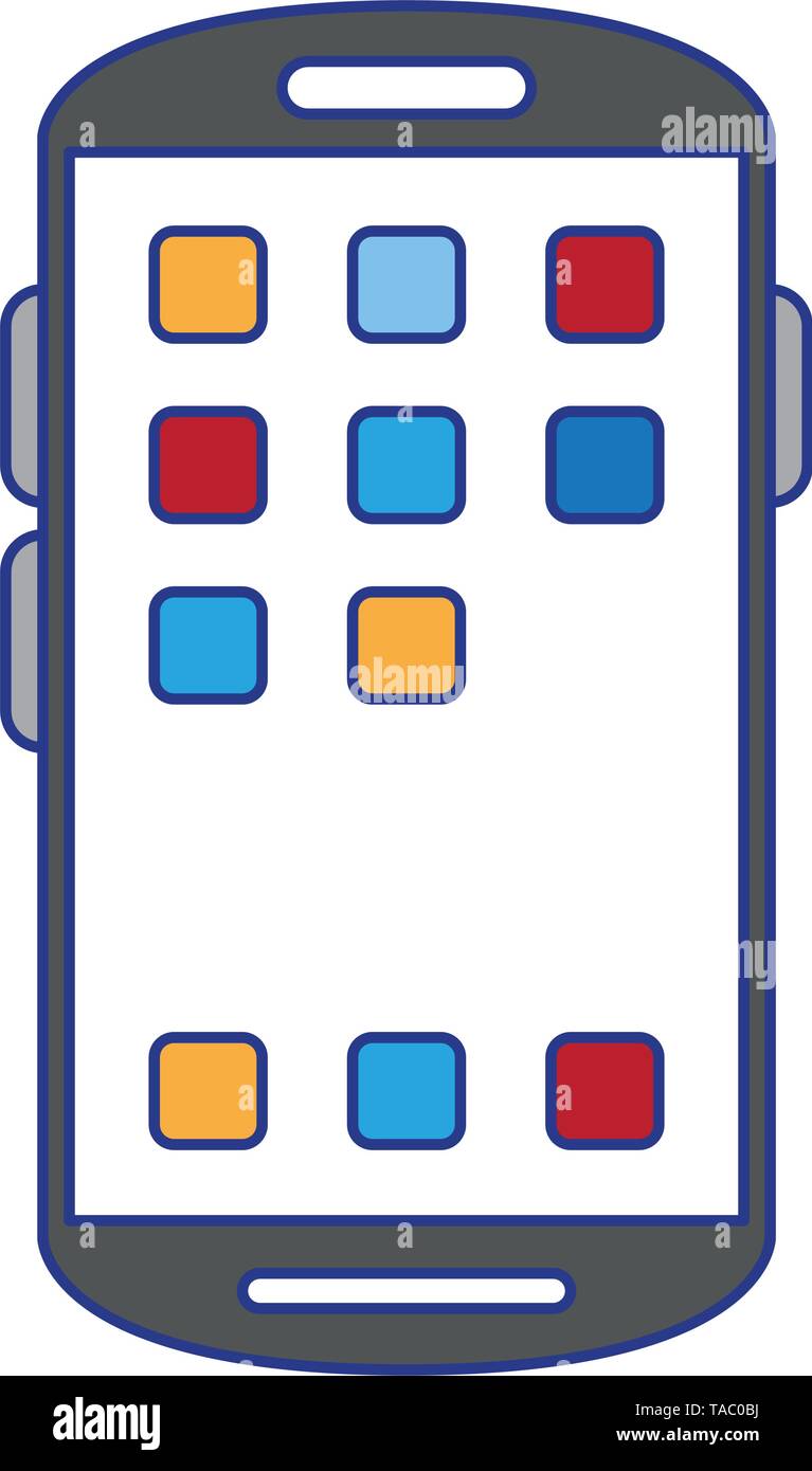 Smartphone with applications menu symbol Stock Vector Image & Art - Alamy