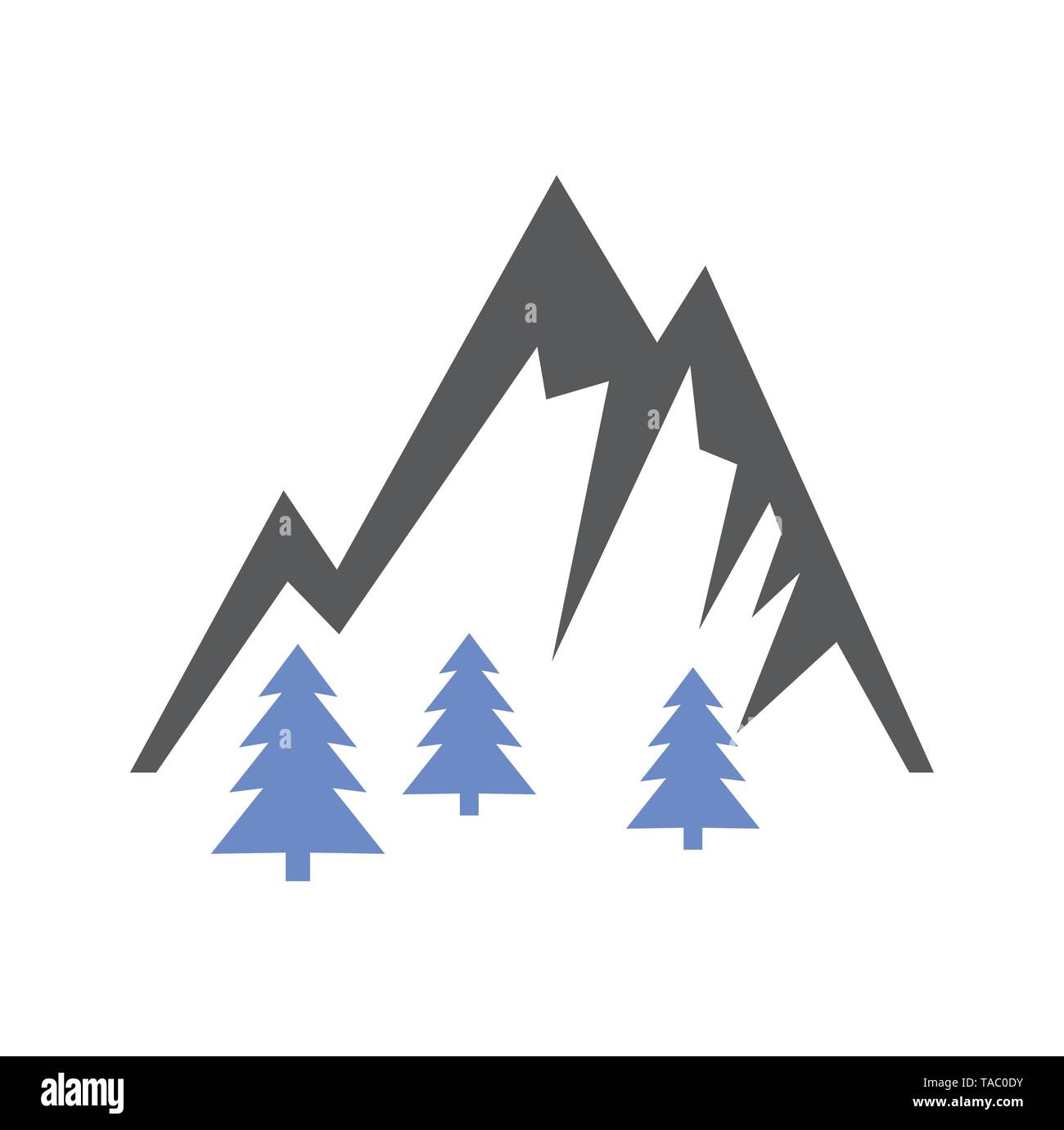 Mountain icon on background for graphic and web design. Simple vector ...